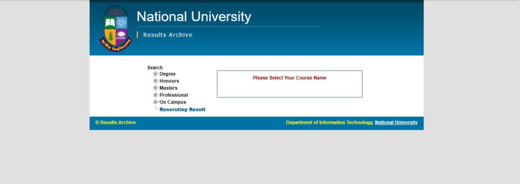 www.nu.ac.bd/results- অনার্স ৪র্থ বর্ষের রেজাল্ট ২০২৫
